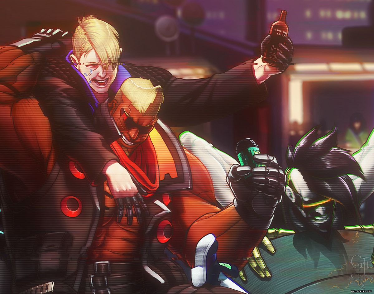 My take on the Edgerunners crew having a good time - probably about to ...